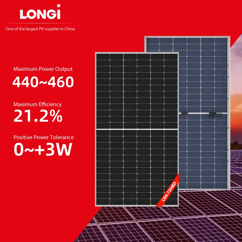 Wholesale Longi panel solar pv panels price half cell momo 425W 430W 435W 440W 445W 450W 455W ...