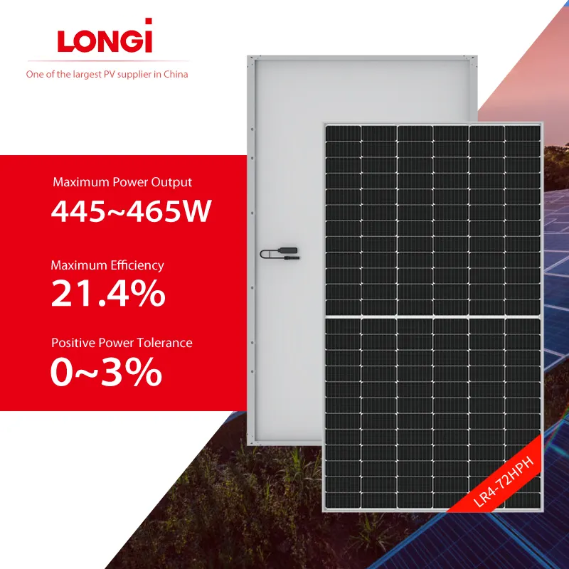 Wholesale Top brand LONGi solar pv power Mono half cell solar cell 430W ...